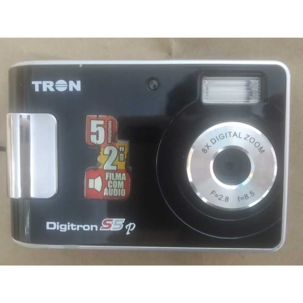 Câmera Digital 5.0MP Digitron S5P 8X Preta | Shopee Brasil