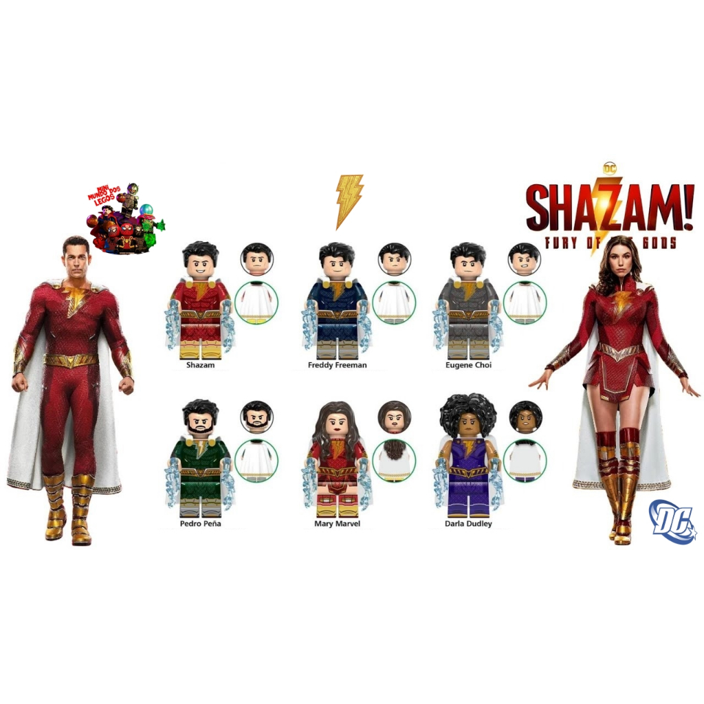 Shazam Miniatura de coleção Furia dos deuses 2 Minifigure batman billy ...