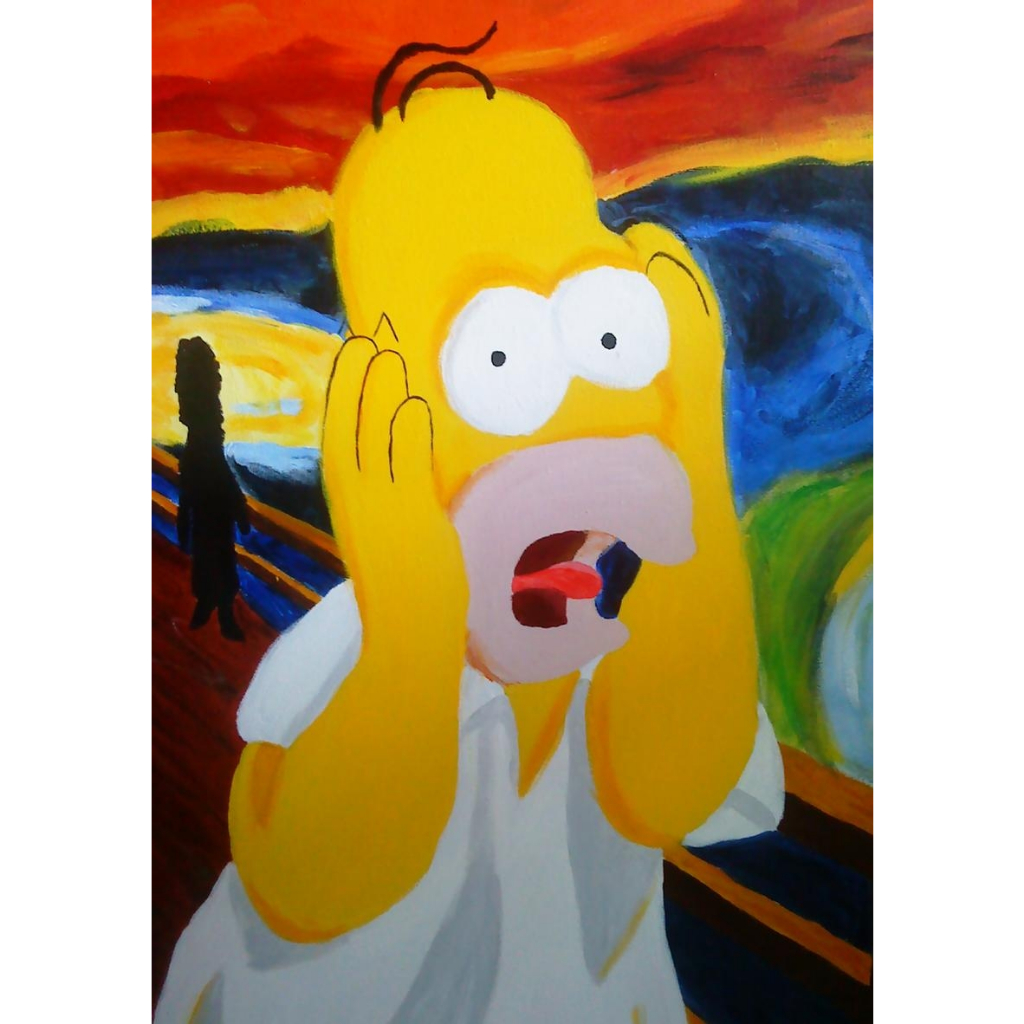 Poster - The Scream - Homer Simpsons - Decora - 33 Cm X 48 Cm | Shopee ...