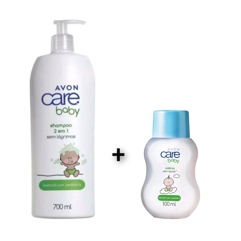 kit Avon Baby Care Shampoo 2 em 1 de 700ml + Colônia 100ml | Shopee Brasil