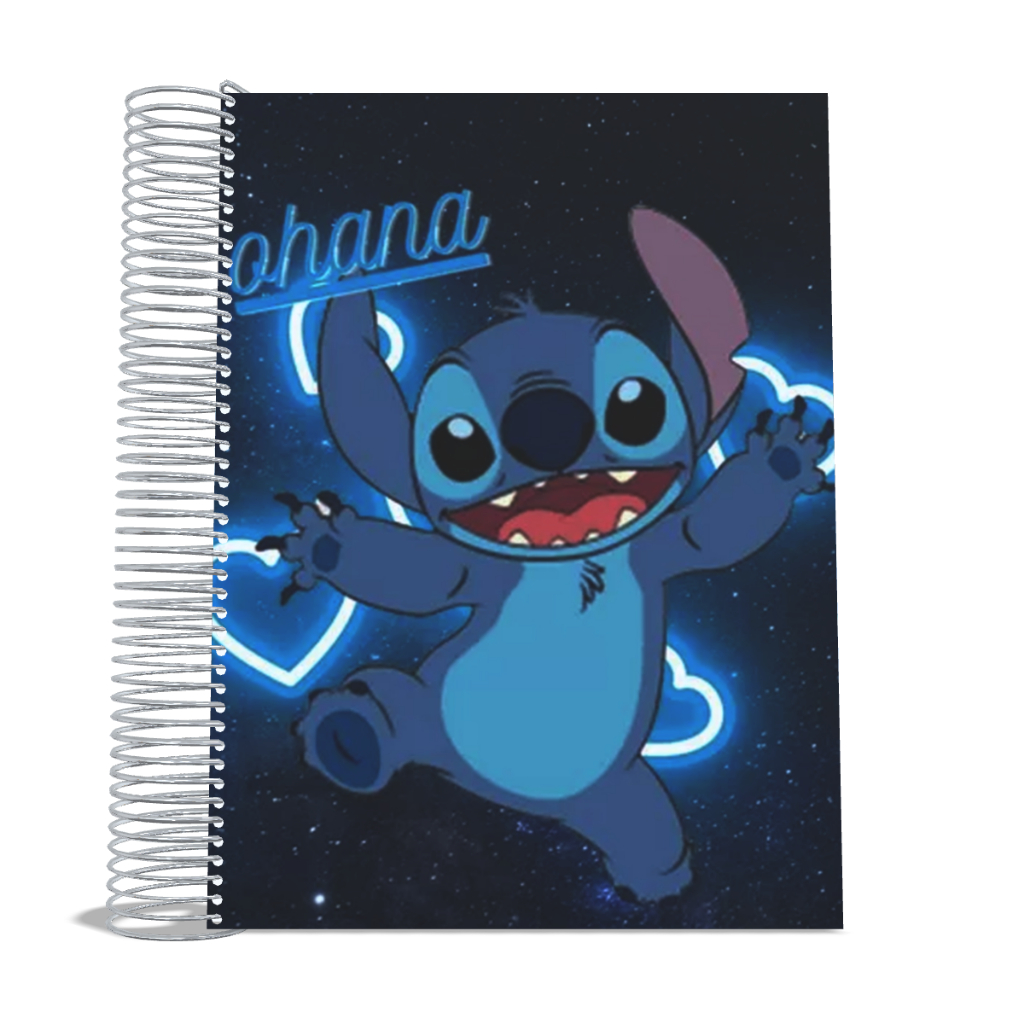 Caderno Stitch 1 Matéria Personalizado 96 folhas | Shopee Brasil