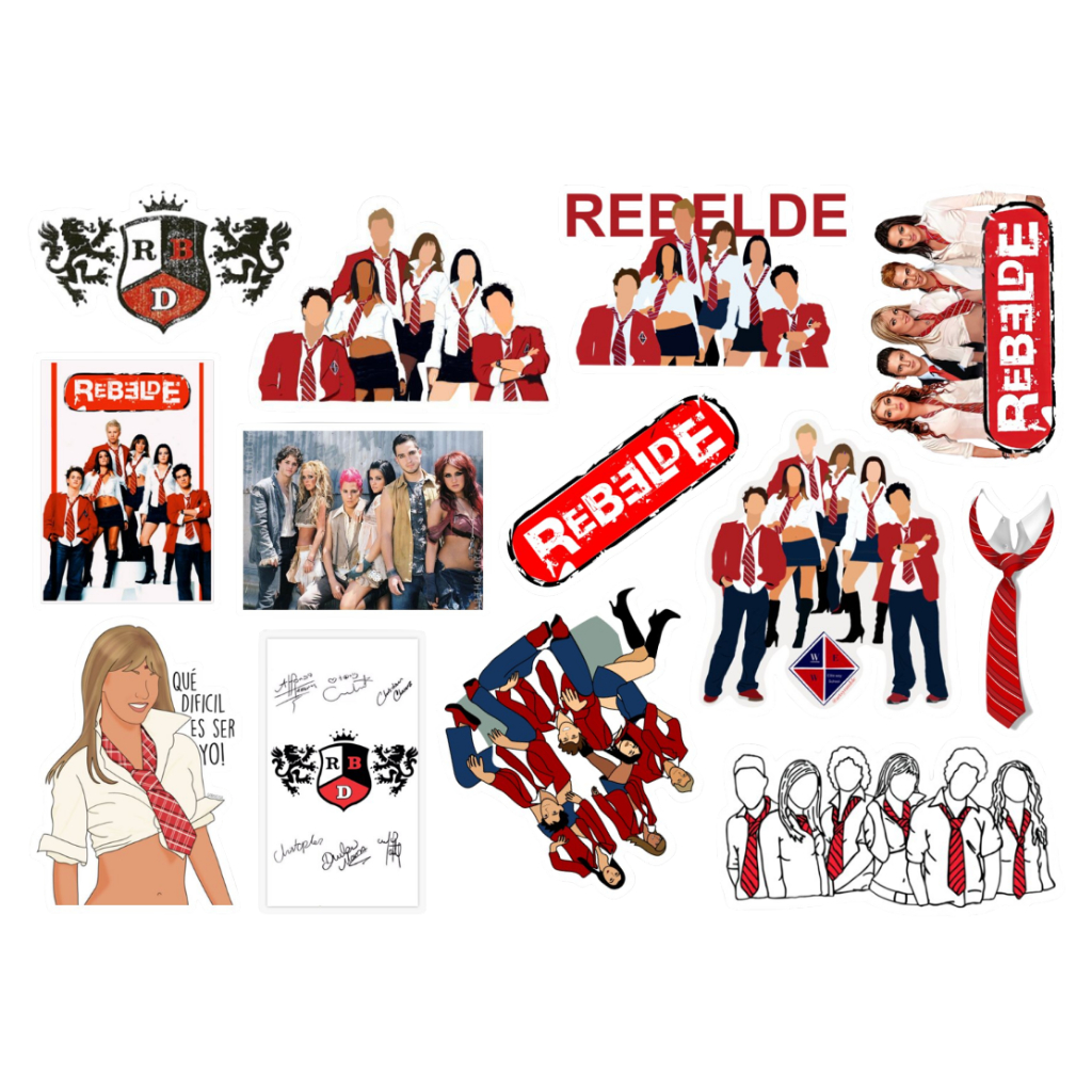 REBELDE - CARTELA DE ADESIVOS (com ou sem recorte - para destacar ou ...