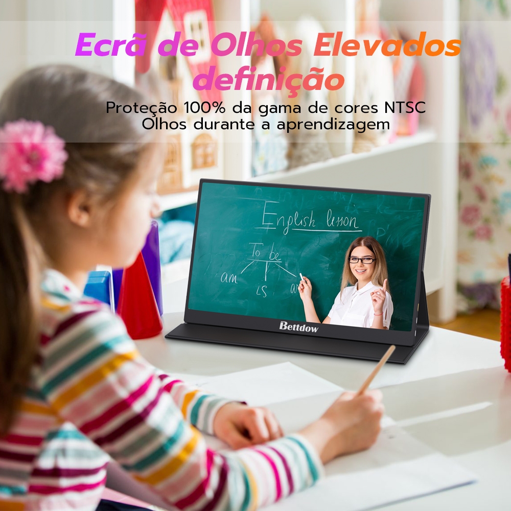 BETTDOW Monitor Portátil para laptop 15.6 ''1920*1080p 4k fhd ips ...