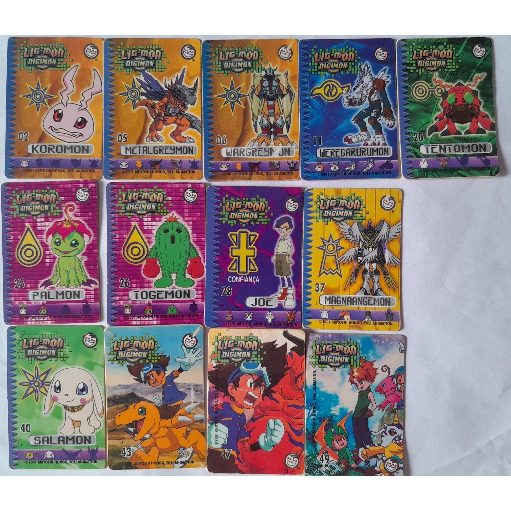 Lote 13 Cards Digimon - Elma Chips | Shopee Brasil
