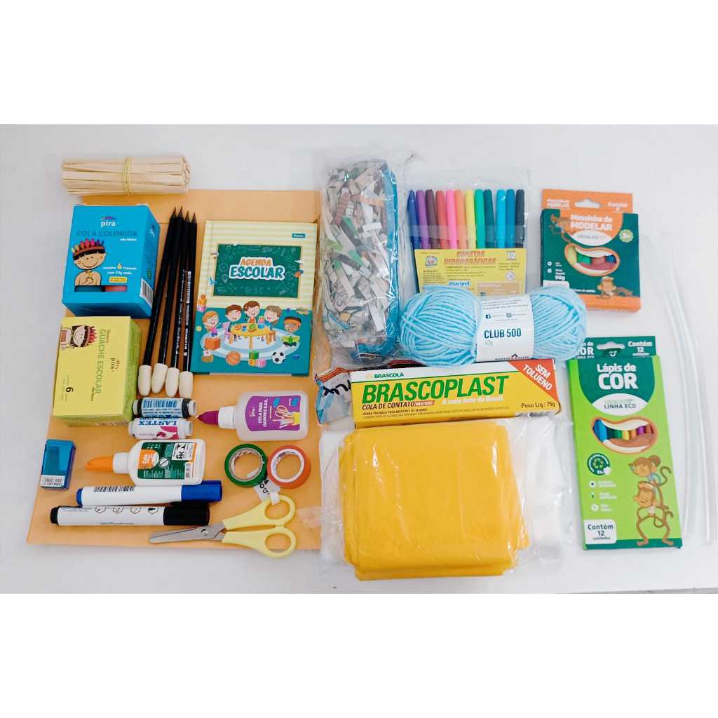 LISTA DE MATERIAL ESCOLAR - Kit de material escolar completo com agenda ...
