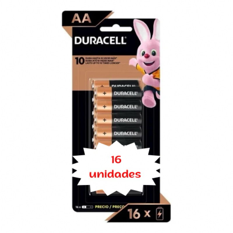 Pilha AA Alcalina Duracell Com 16 Unidades | Shopee Brasil