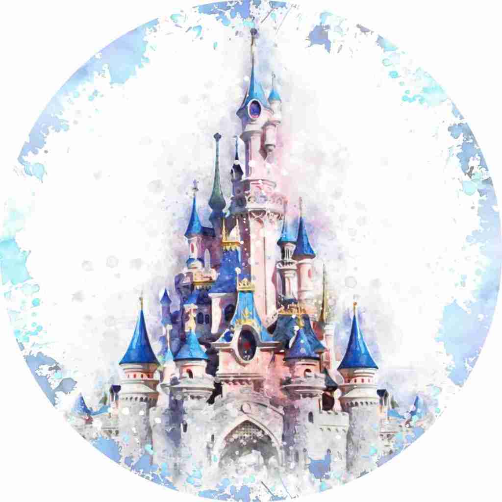 Painel Redondo Tecido Sublimado Castelo Princesas | Shopee Brasil