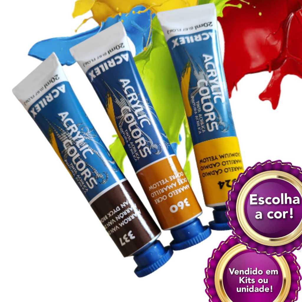 Tinta Acrílica Acrylic Colors 20ml - Escolha a Cor - Acrilex. | Shopee ...