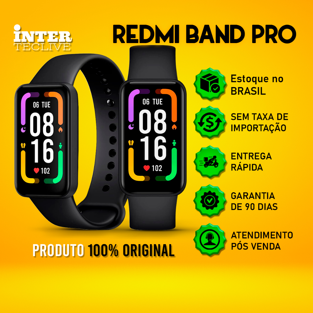 Relógio Smartwatch Redmi Smart Band Pro Tela AMOLED 1.47" Original Com ...