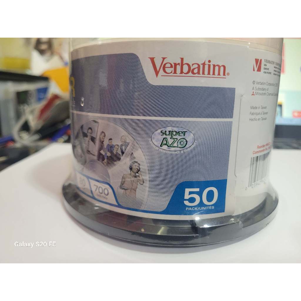 CD-R 52X 80 MINUTOS 700 MB VERBATIM MADE IN TAIWAN PACK COM 50 CD-SUPER AZO | Shopee Brasil