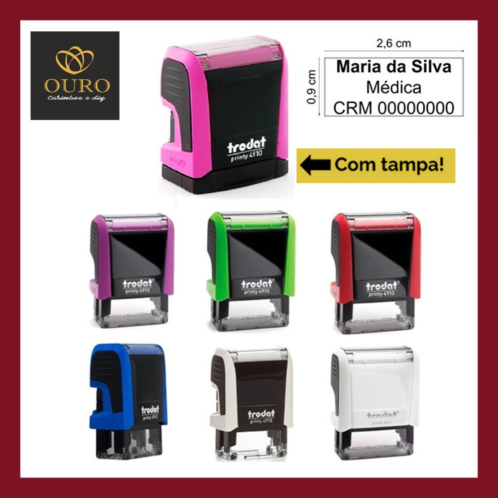 Carimbo Personalizado com Tampa Trodat 4911 P4 - Pedagogicos para Professores Medicos Mães ...
