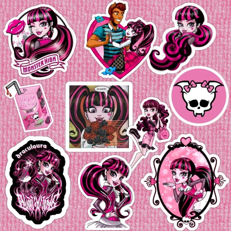 kit stickers adesivos monster high draculaura mh | Shopee Brasil