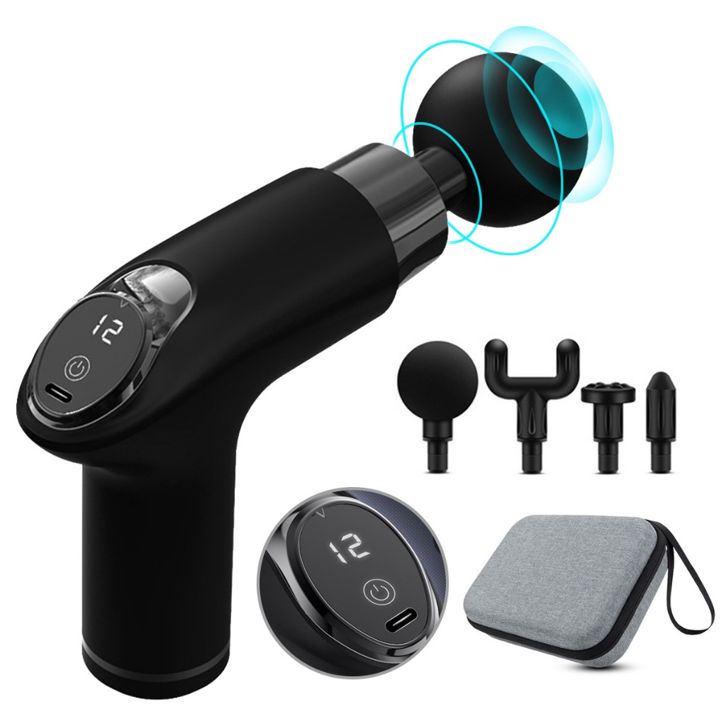 Massageador Elétrico Profissional Muscular Pistola Original Massagem Gun Muscular Pistola 6 ...