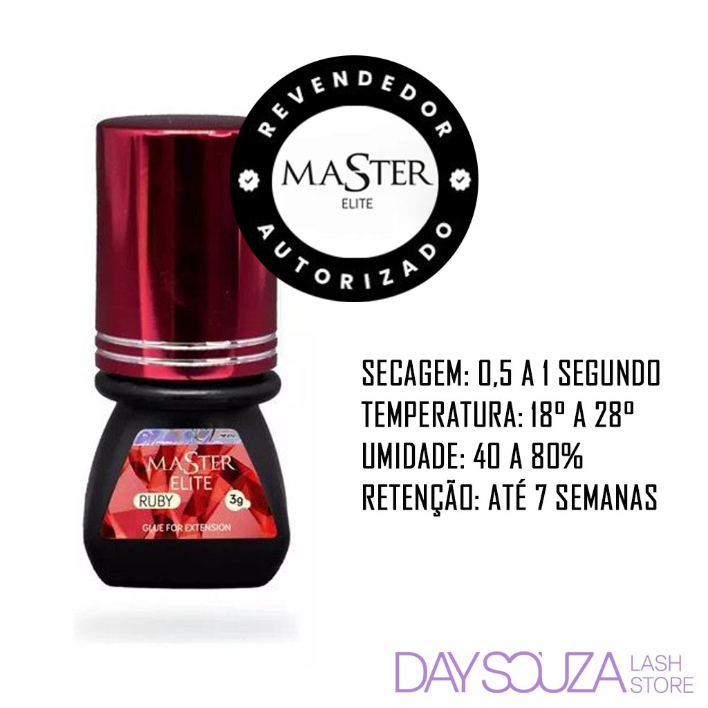 Cola Elite Master Hs Ruby original Para Alongamento extensão De Cílios ...