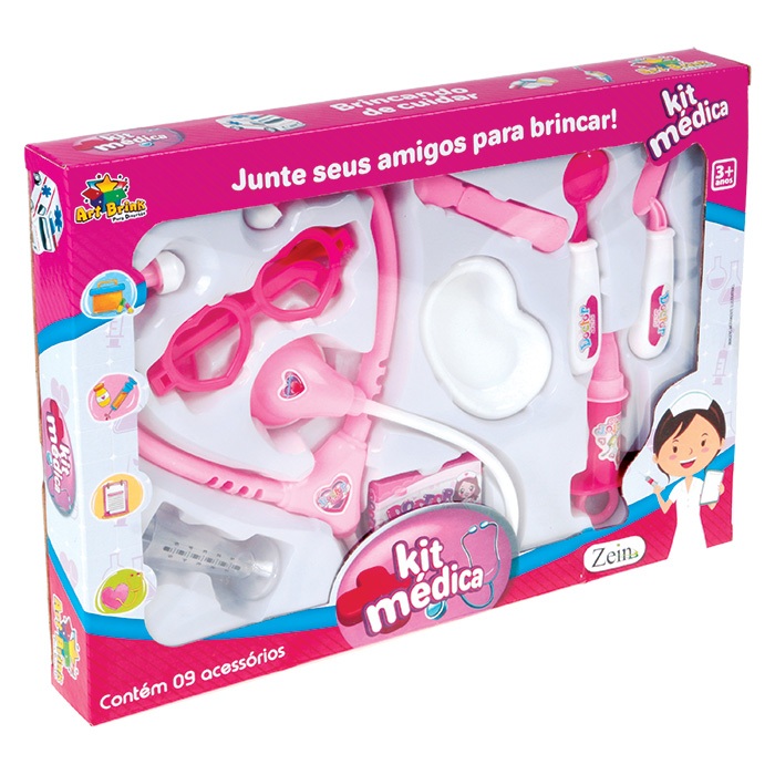 Kit Medica brincando de enfermeira 9 Peças | Shopee Brasil