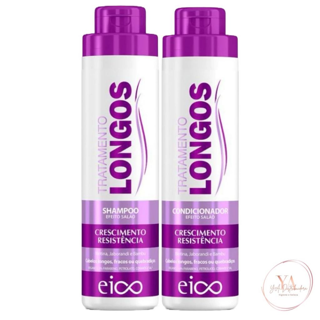 Kit Eico Cabelos Longos Shampoo 800ml + Condicionador 750ml (2 Produtos) | Shopee Brasil