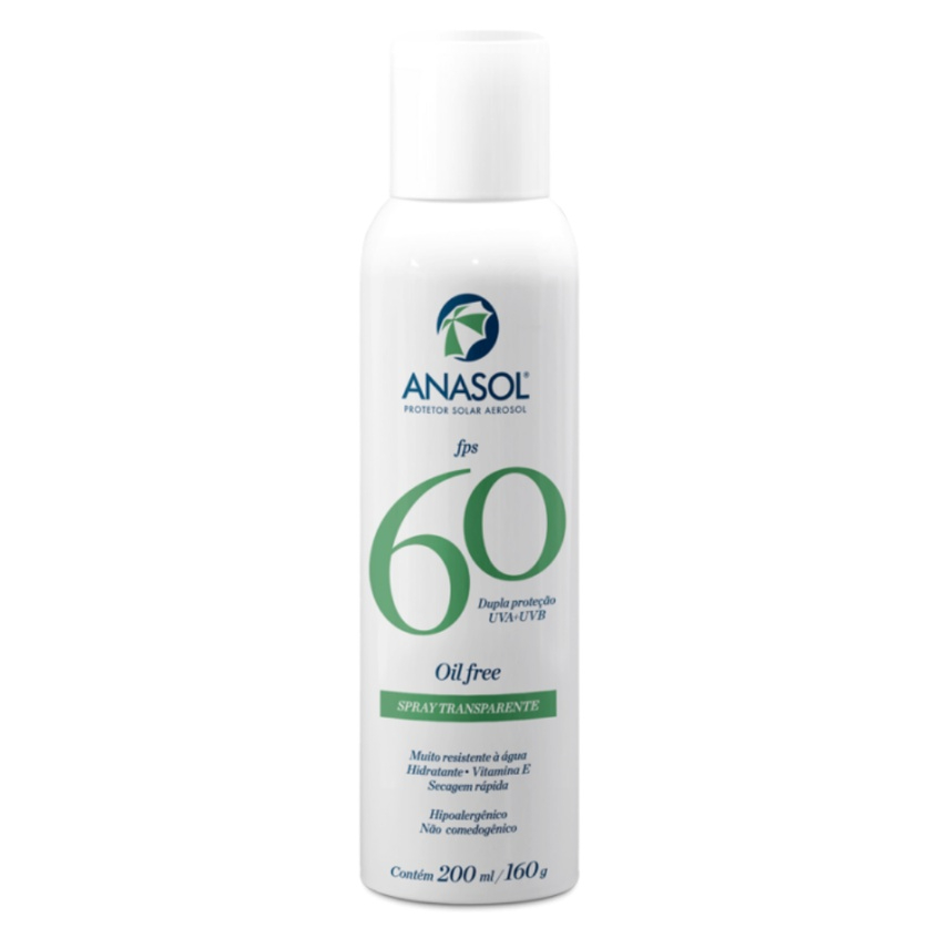 Anasol Spray Protetor Solar Aerosol FPS 60 Frasco 200ml/160g | Shopee ...