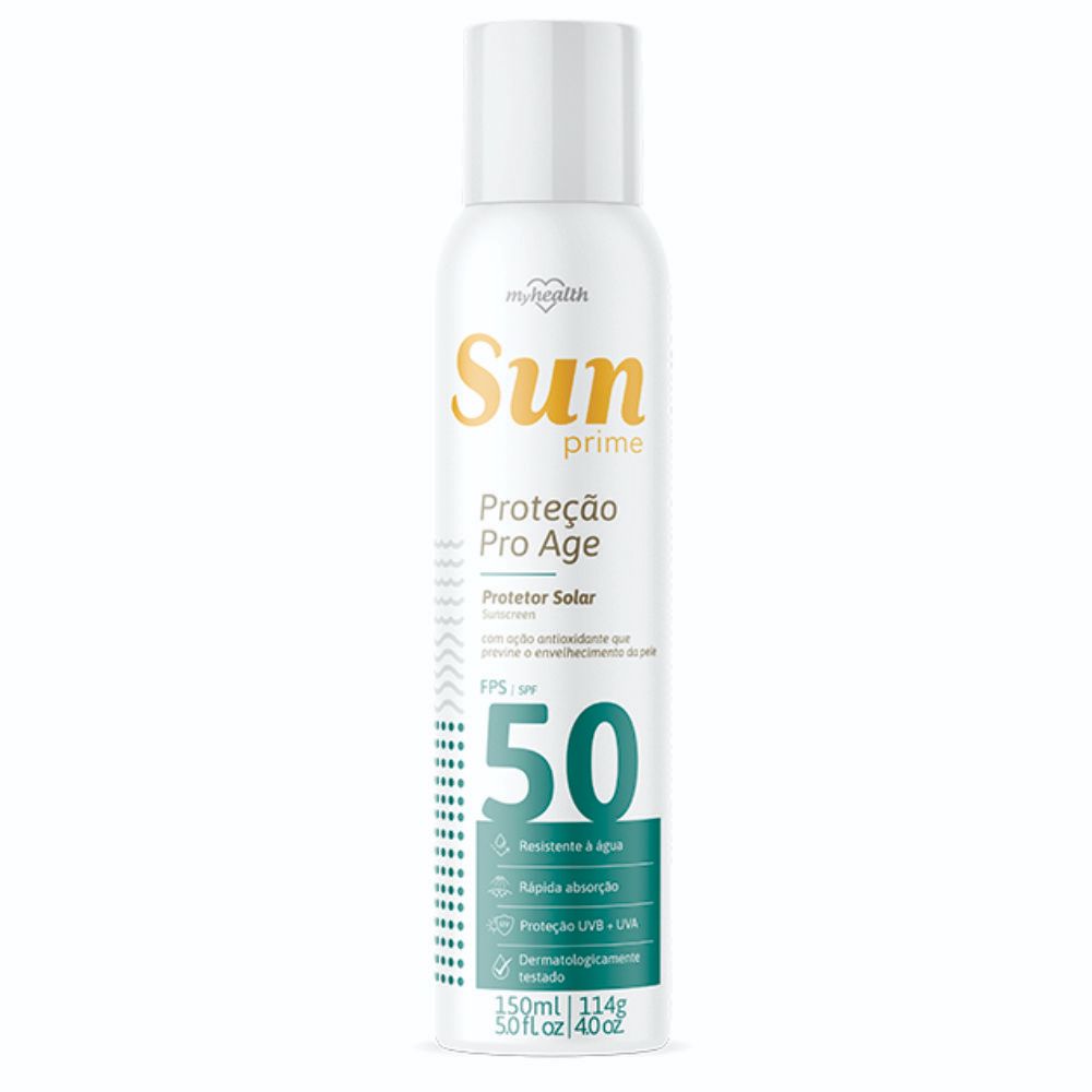 Protetor Solar Spray Aerosol 50 Fps Sun Prime My Health | Shopee Brasil