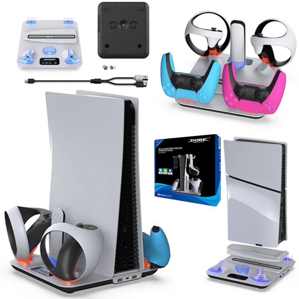 Base Vertical Para Ps5 e Ps5 Slim VR2 Refrigeração Horizontal ...