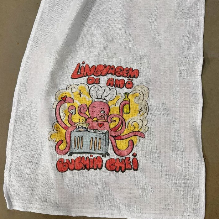 Cozinha Toalha Casa Nova Pano de Prato - Polvo ''Buchin Chei'' | Shopee ...