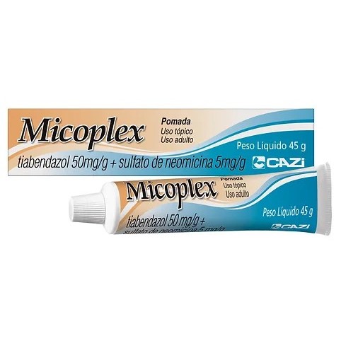 TIABENDAZOL+NEOMICINA POMADA COM 45G MICOPLEX Indicada para o ...