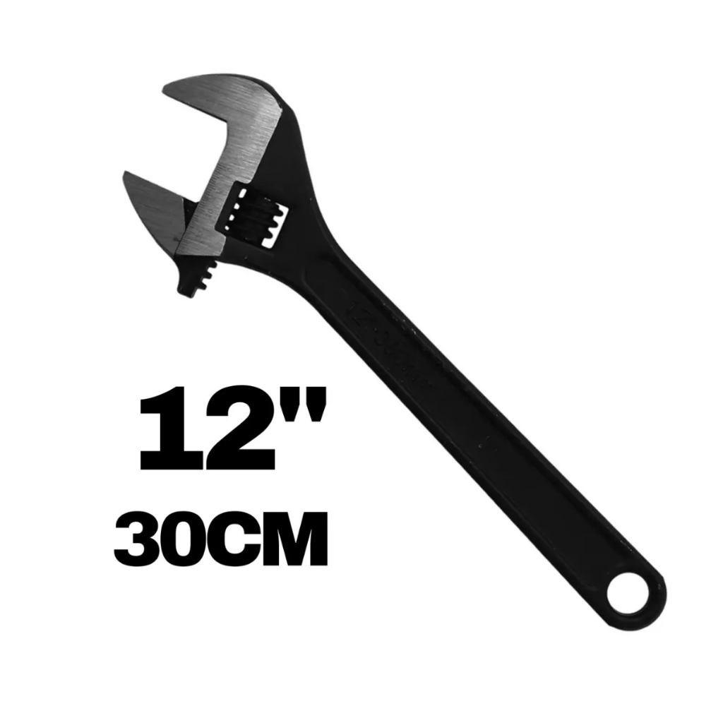 Chave Inglesa Ajustável Preta 12 Polegadas - Uso Profissional - AÇO ...