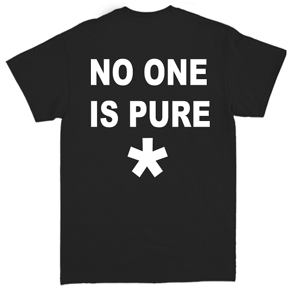Camisa Camiseta Oversized ''No One Is Pure'' T-Shirt Preta Masculina MC ...