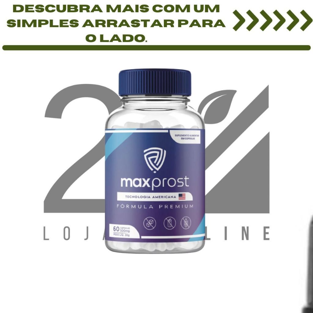 01 Max Prost Suplemento Alimentar para Auxiliar na Redução da Próstata ...