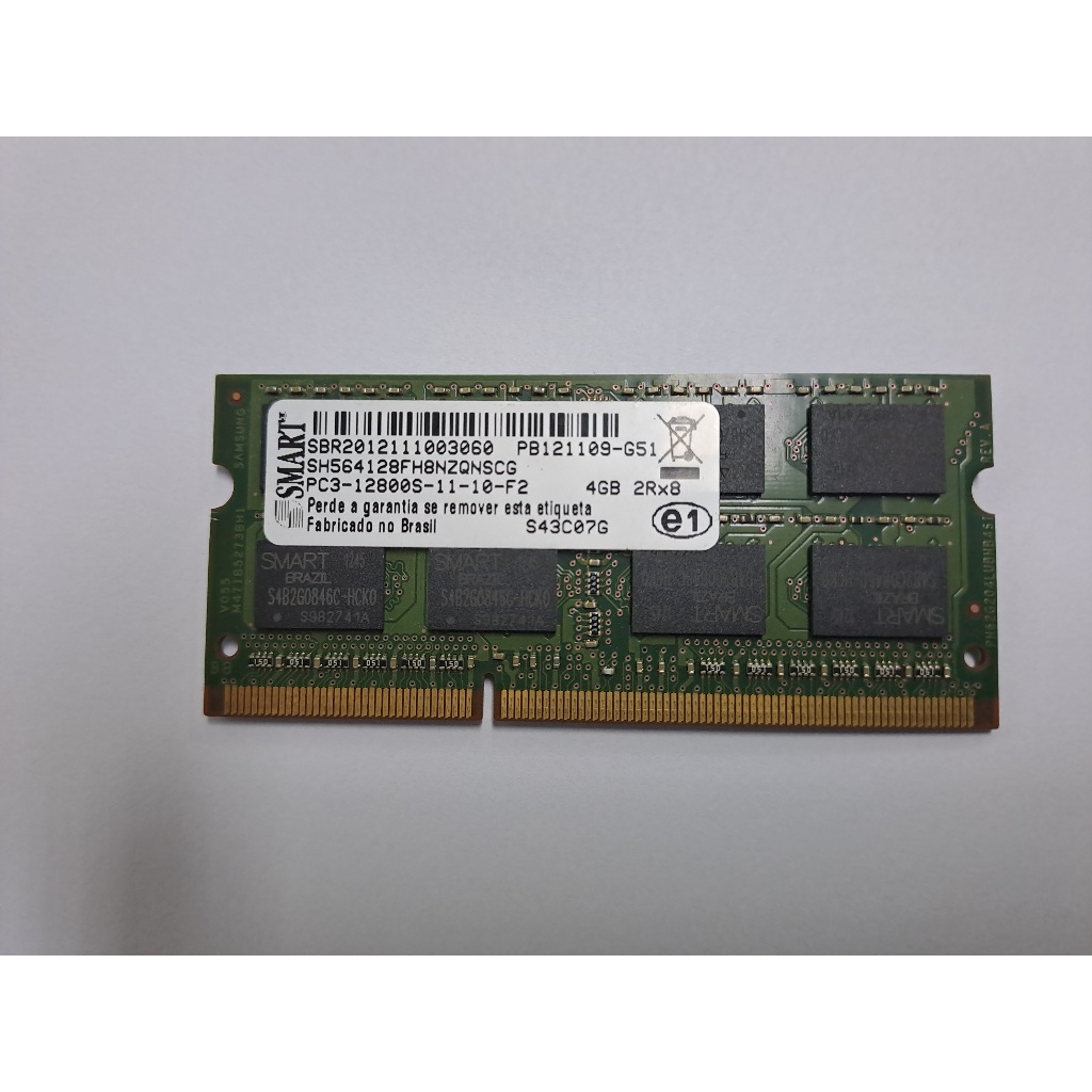 Memória RAM SMART para Notebook 4GB PC3 12800 DDR3 2Rx8 - Faz a Boa!