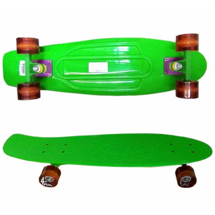 Skate Cruisers 4Fun Green 27 com Led nas rodas - 4 Fun Skateboards | Shopee Brasil