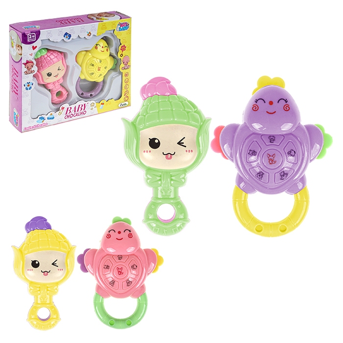 Kit Chocalho Baby 2 e 4 Peças para Bebês | Shopee Brasil