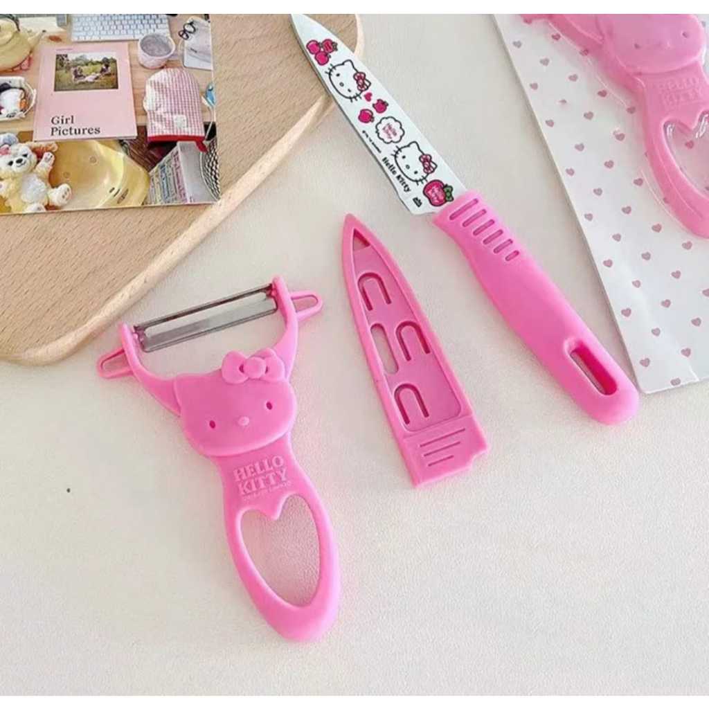 Kit faca e descascador Hello Kitty Sanrio | Shopee Brasil
