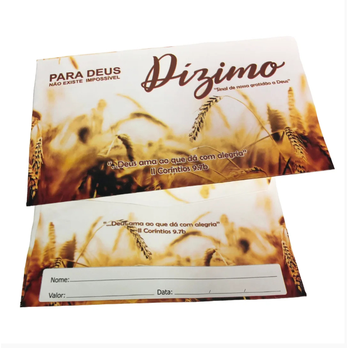 Envelope De Dízimo Igrejas Campanha - 100 Unidades | Shopee Brasil