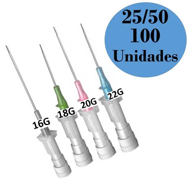 Cateter 16G/18G/20G/22G Kit 25/50/100 Unid Medix/Glomed/Descarpack ...