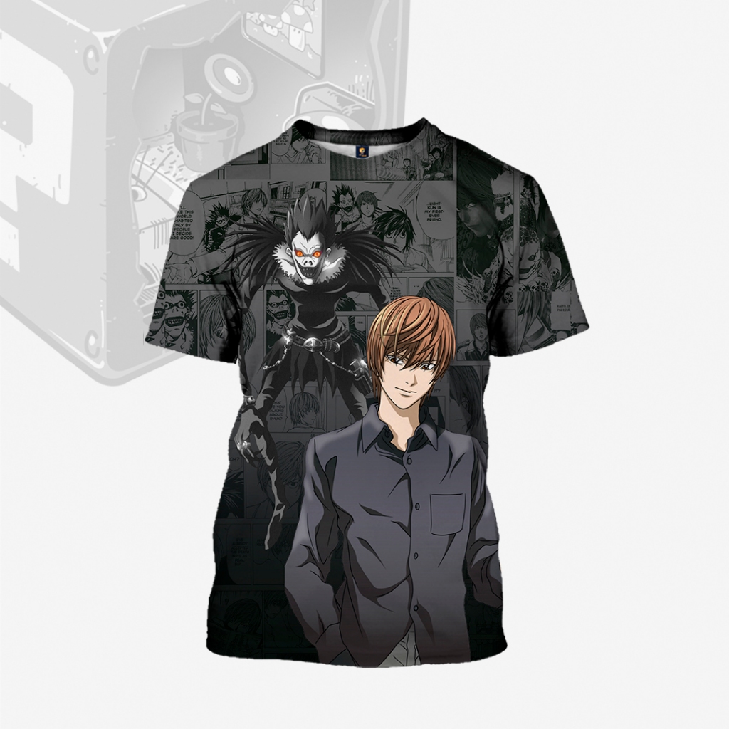 Camisa Camiseta Death Note Anime Personagens Adulto Feminino Masculino ...