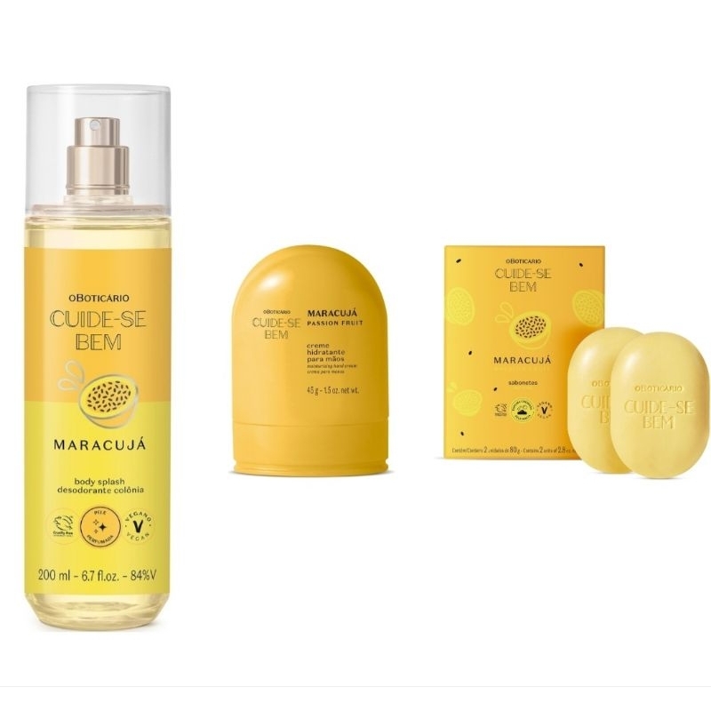 kit Cuide-se Bem Maracujá Lançamento o Boticário Body splash + Sabonete ...