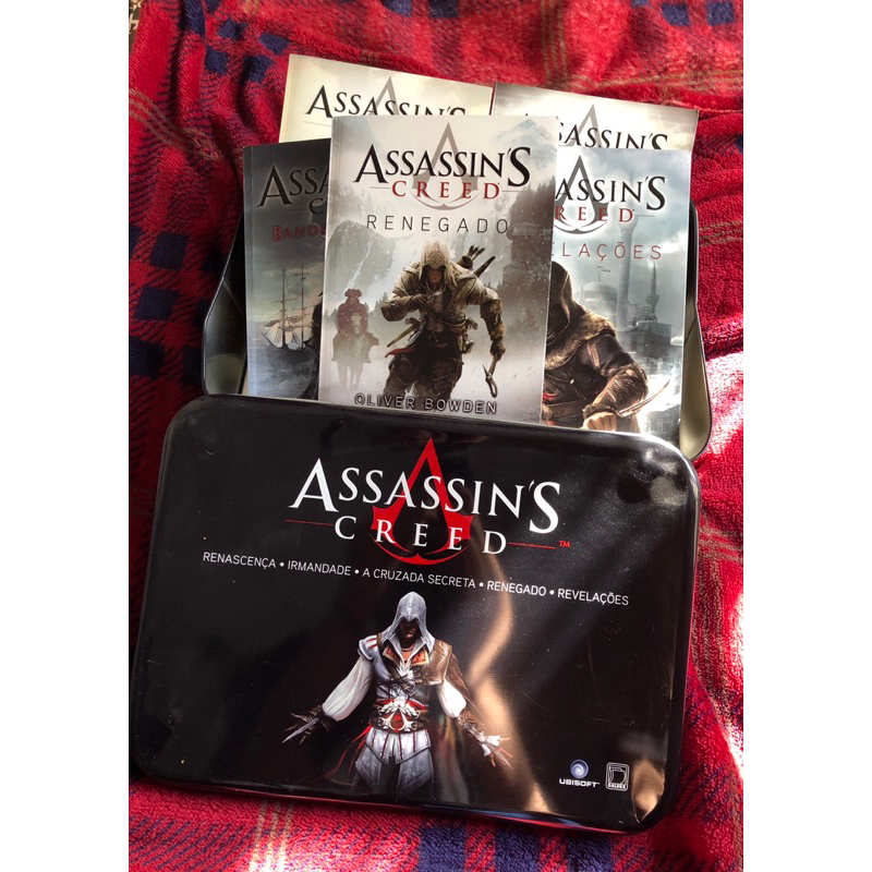 Kit Assassin's Creed - 6 Livros + lata | Shopee Brasil