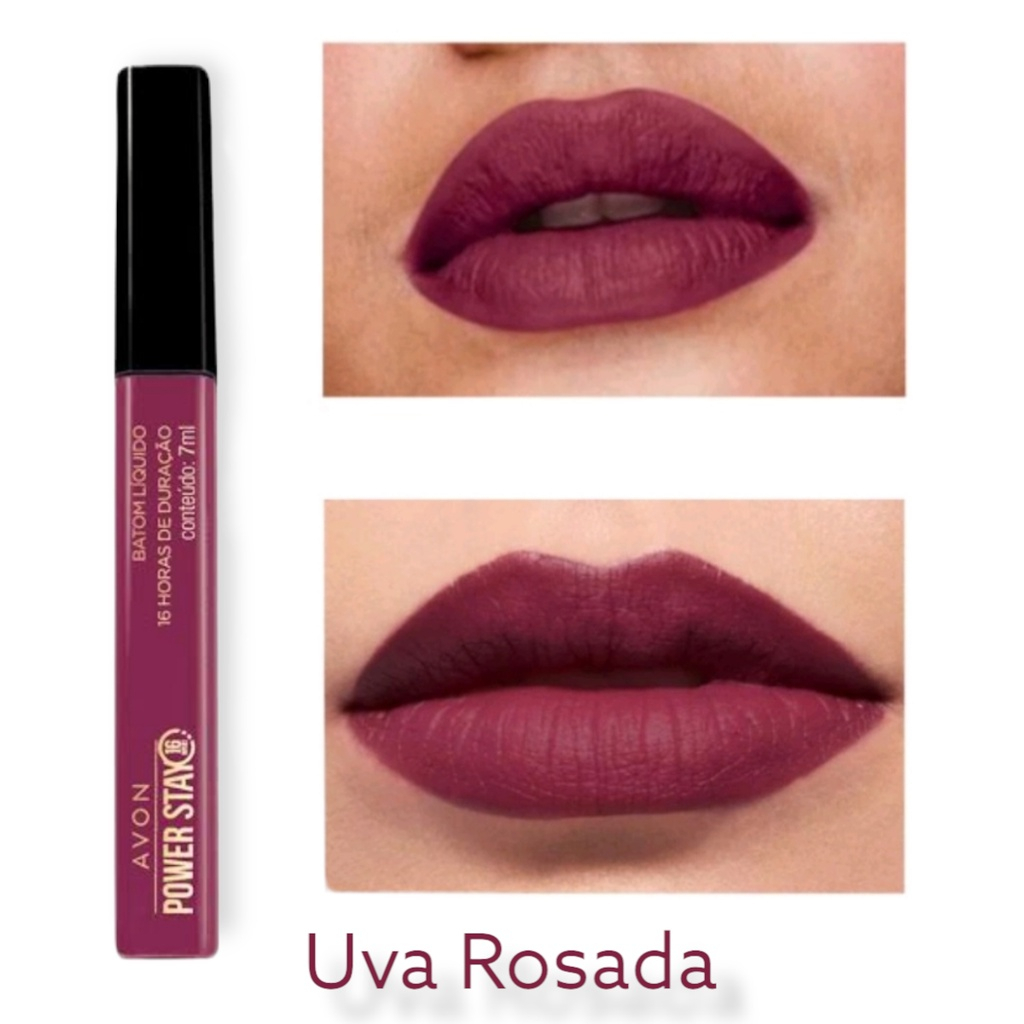 Avon Power Stay Batom Líquido 16horas Uva Rosada 7ml Validade:10/2026 ...