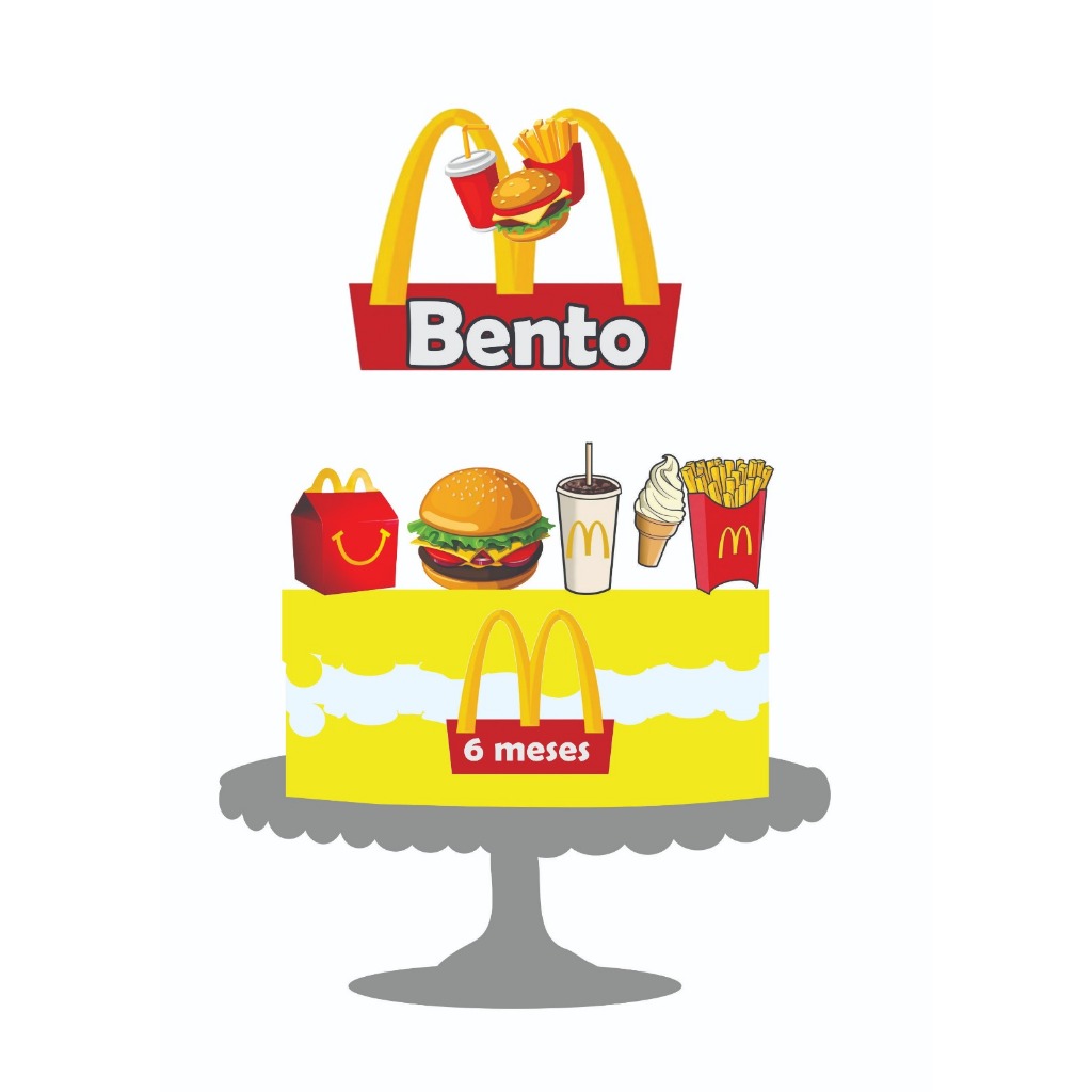 Topo Topper de bolo McDonald's Mc donalds | Shopee Brasil