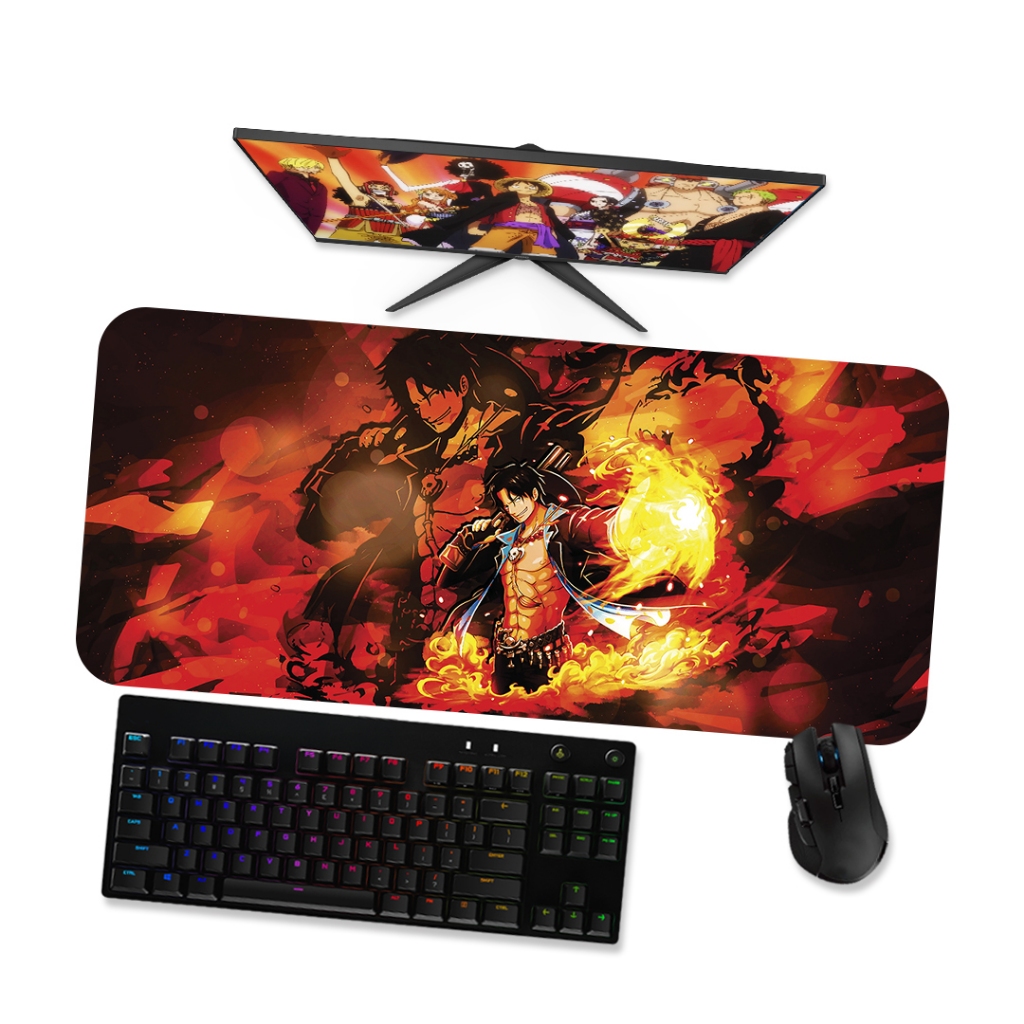 Mouse Pad Gamer - ONE PIECE - ACE 2 - Mousepad Grande 90x40 80x40 60x40 ...