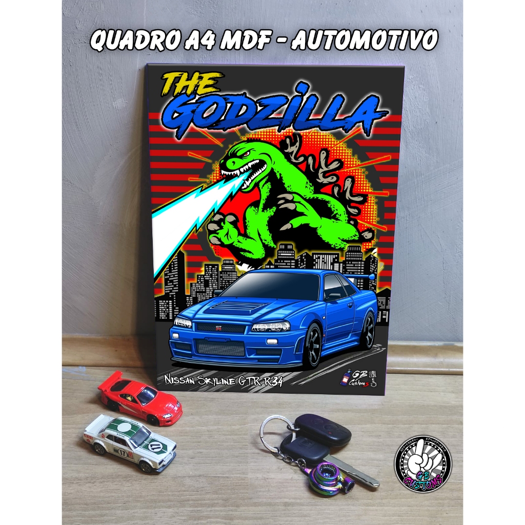 Nissan / Skyline / JDM - Quadro MDF A4 decorativo Automotivo | Shopee Brasil