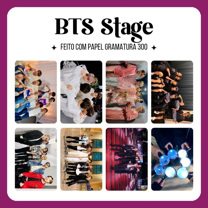 Kit Photocard Fanmade - BTS Stage - RM JIN SUGA JHOPE JIMIN V JK ...