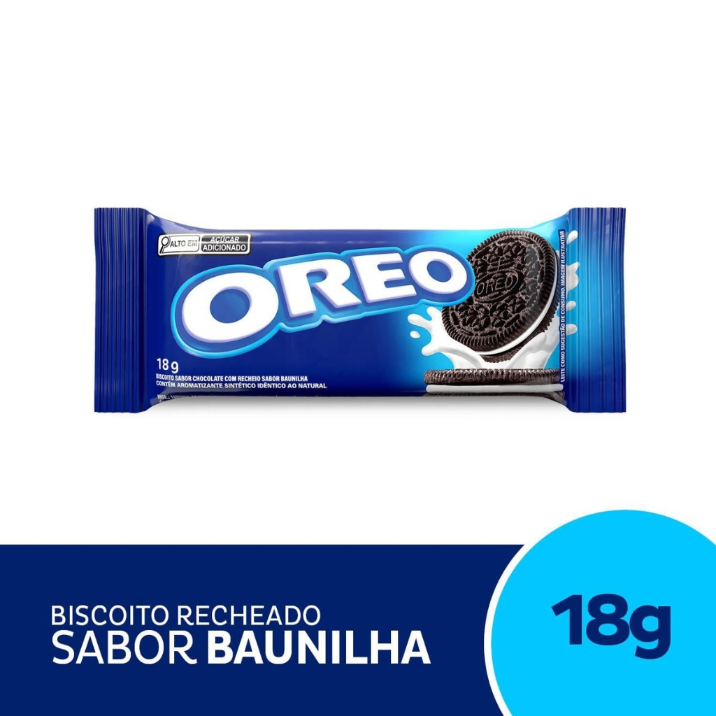 Biscoito Oreo Sabor Chocolate com Baunilha 18g | Shopee Brasil