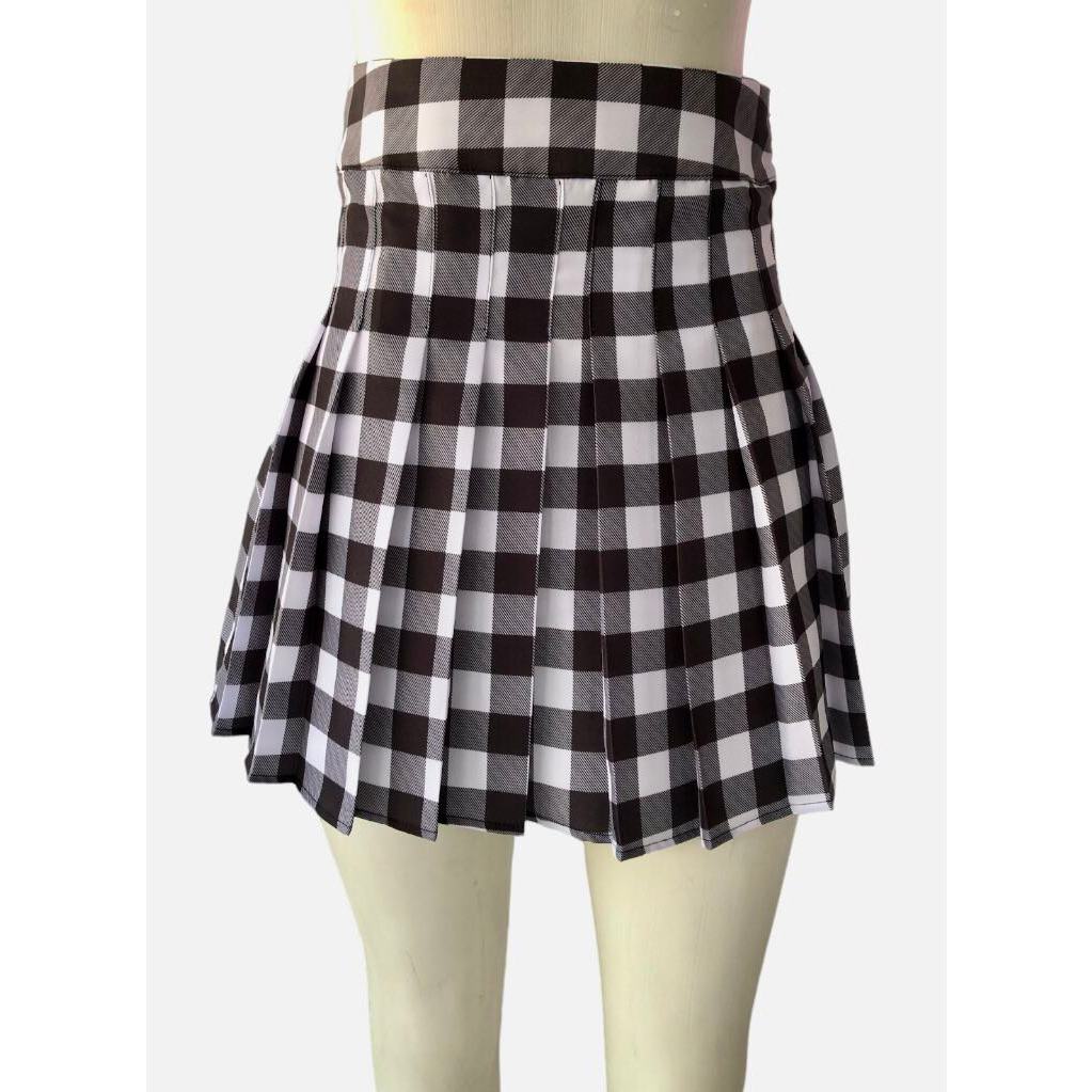 Saia Xadrez Pregueada Cosplay | Shopee Brasil