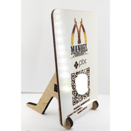 Quadrinho Placa qr code recebimento em mdf 3mm | Shopee Brasil