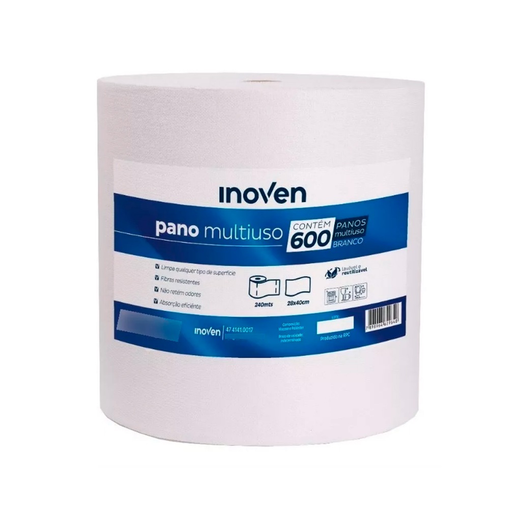 Perfex Pano Multiuso Limpeza Rolo com 600 Unidades 28x40cm Rolo 240m ...
