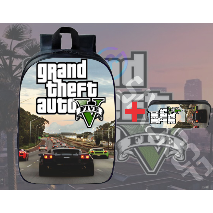 Mini Mochila Infantil Grand Theft Auto Jogo GTA Bolsa Escolar ...