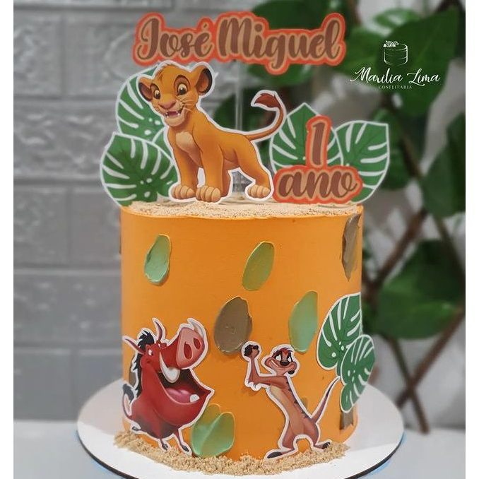 Topper de Bolo rei leão topo de bolo | Shopee Brasil