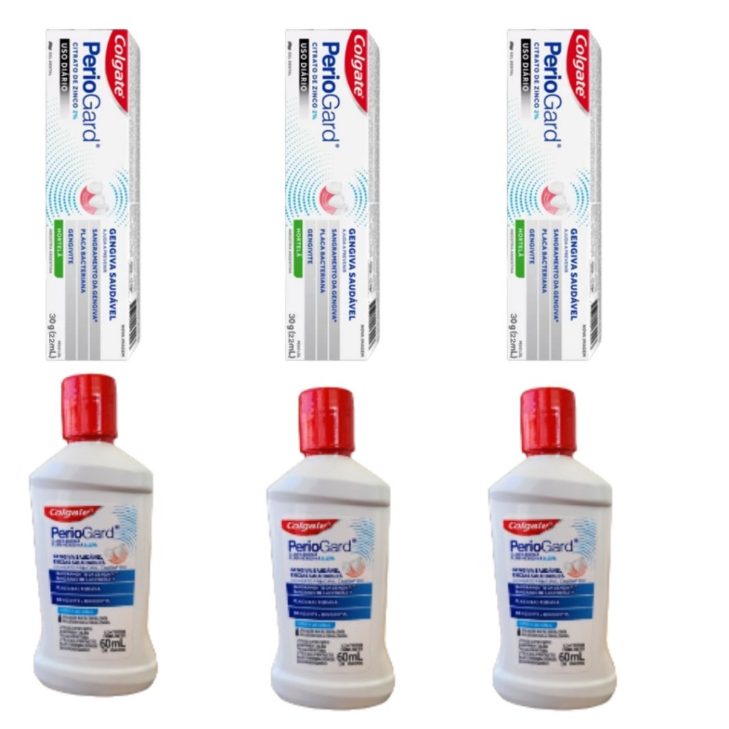 Kit Pasta de Dente Creme Dental + Enxaguante Bucal PerioGard | Shopee ...