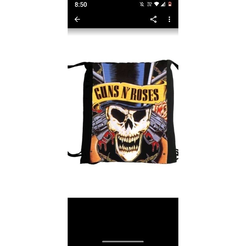 mochila saco Guns n Roses dupla face | Shopee Brasil